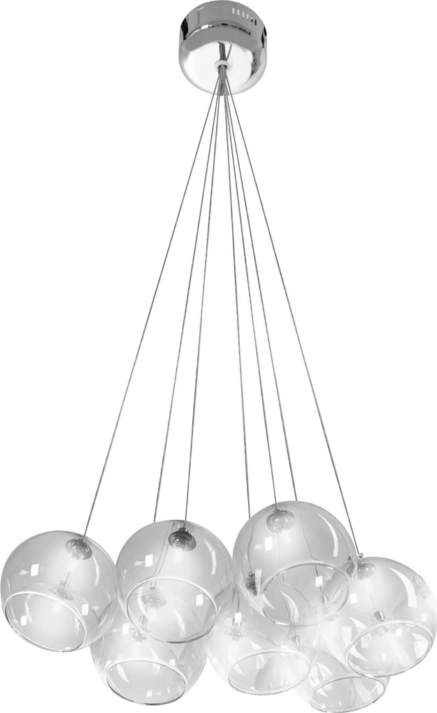 Toolight - Závěsné svítidlo skleněné koule G4 25W APP560-7CP, chromová, OSW-08236