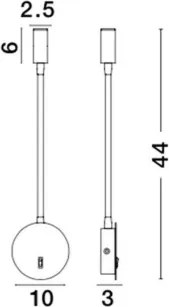 Nástěnné LED svítidlo NOVA LUCE JACO 3W 3000K 8140322