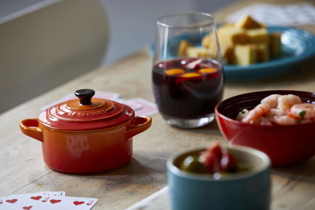 Mistička na občerstvení Le Creuset 12 cm červená burgund