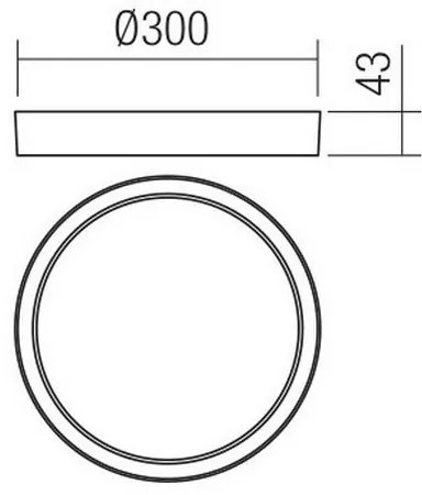 Redo 90156 - LED Venkovní stropní svítidlo PONZA LED/18W/230V pr. 30 cm IP65