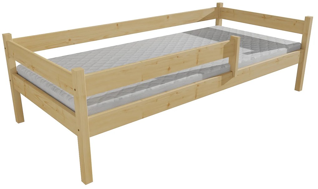 Vomaks Dětská postel DP 027 se zábranou Rozměr: 80 x 200 cm, Barva: barva bílá