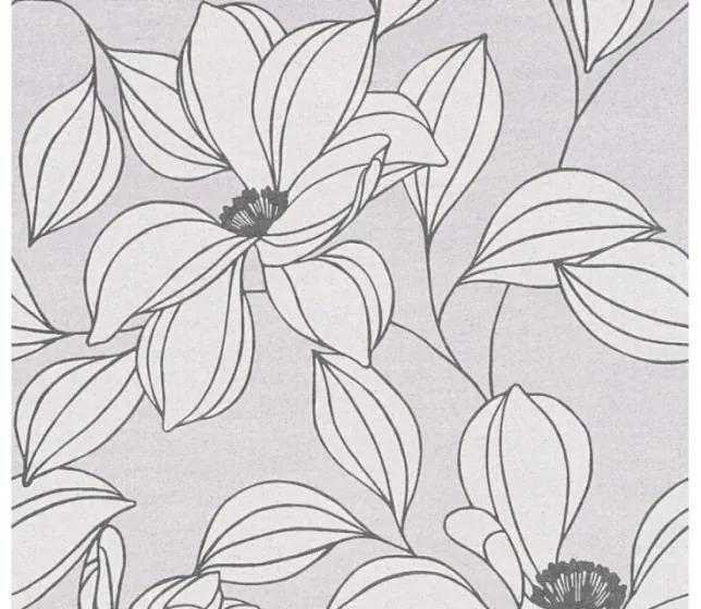 A.S. Création 32795-3 tapety na zeď Urban Flowers | 0,53 x 10,05 m | šedá, černá, bílá vliesová tapeta na stěnu 327953