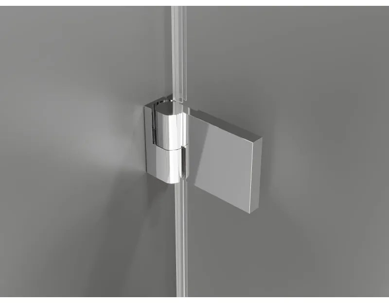 Mexen Lunar-B Duo, výklopný sprchový kout 85 x 85 cm, 8mm čiré sklo, chromový profil, 832-085L-085P-01-00