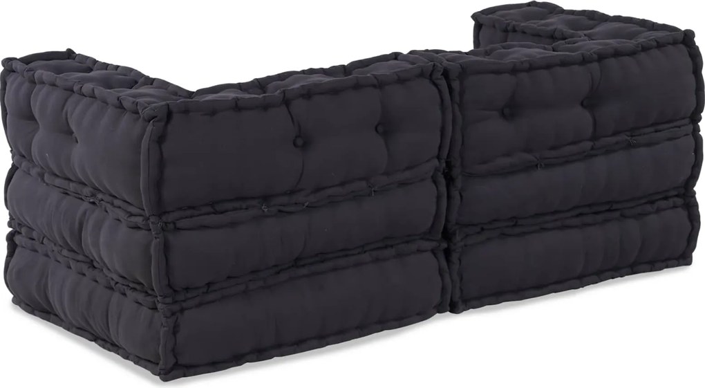 Modulová pohovka 2 ks Textil Antracitová 140 x 70 x 56 cm 3315066
