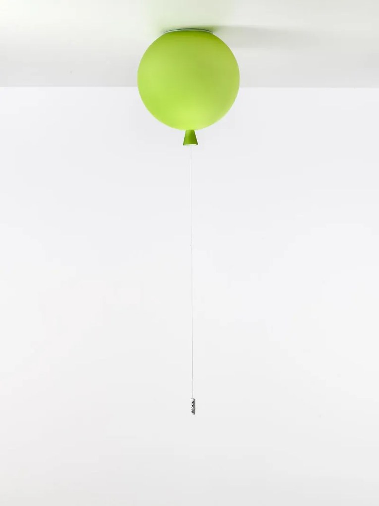 Brokis Memory, skleněné stropní svítidlo Barva: Zelená, Velikost: Ø 300 mm, Povrch skla: Lesklý