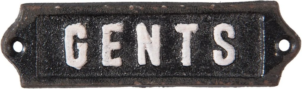 Kovová cedulka Gents - 12*1*3 cm
