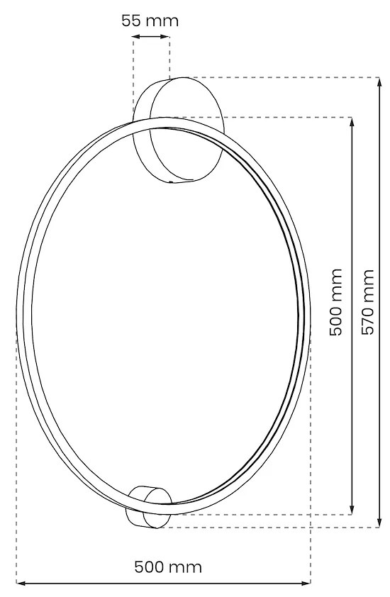 Nástěnné LED svítidlo Saturno2, 1x LED 25w, 4000k, b