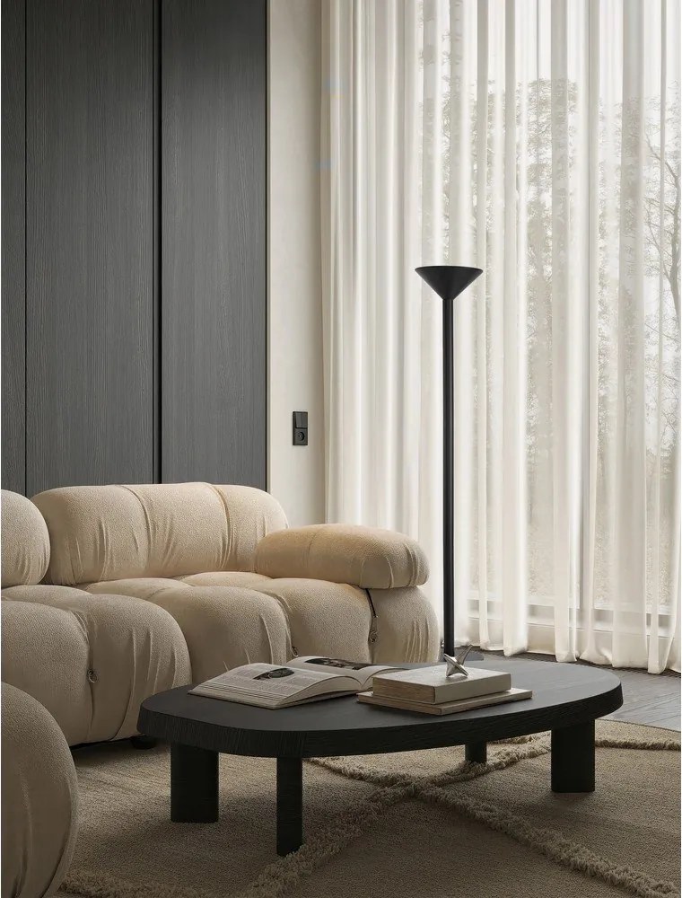 Matně černá kovová stojací lampa (výška 165 cm) Tazu – Nova Luce