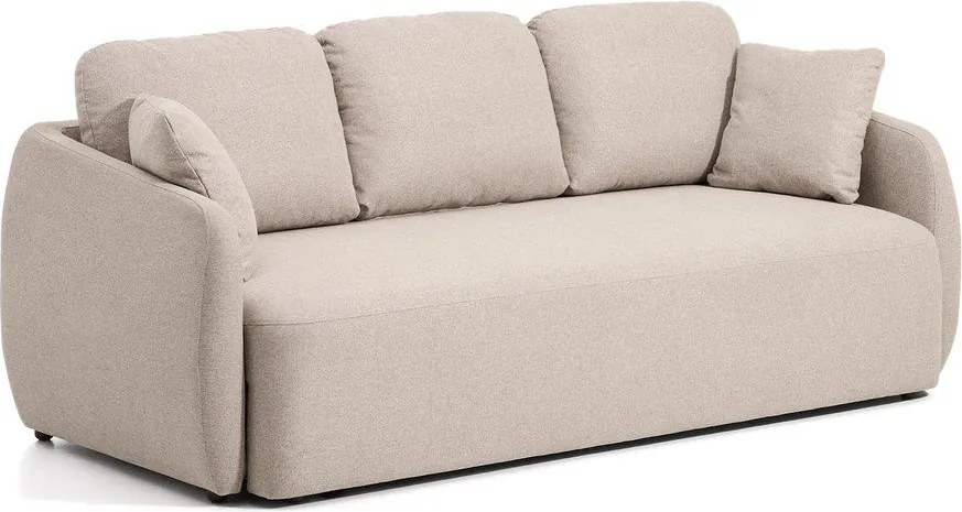Béžová žinylková rozkládací pohovka 218 cm Laira – Kave Home