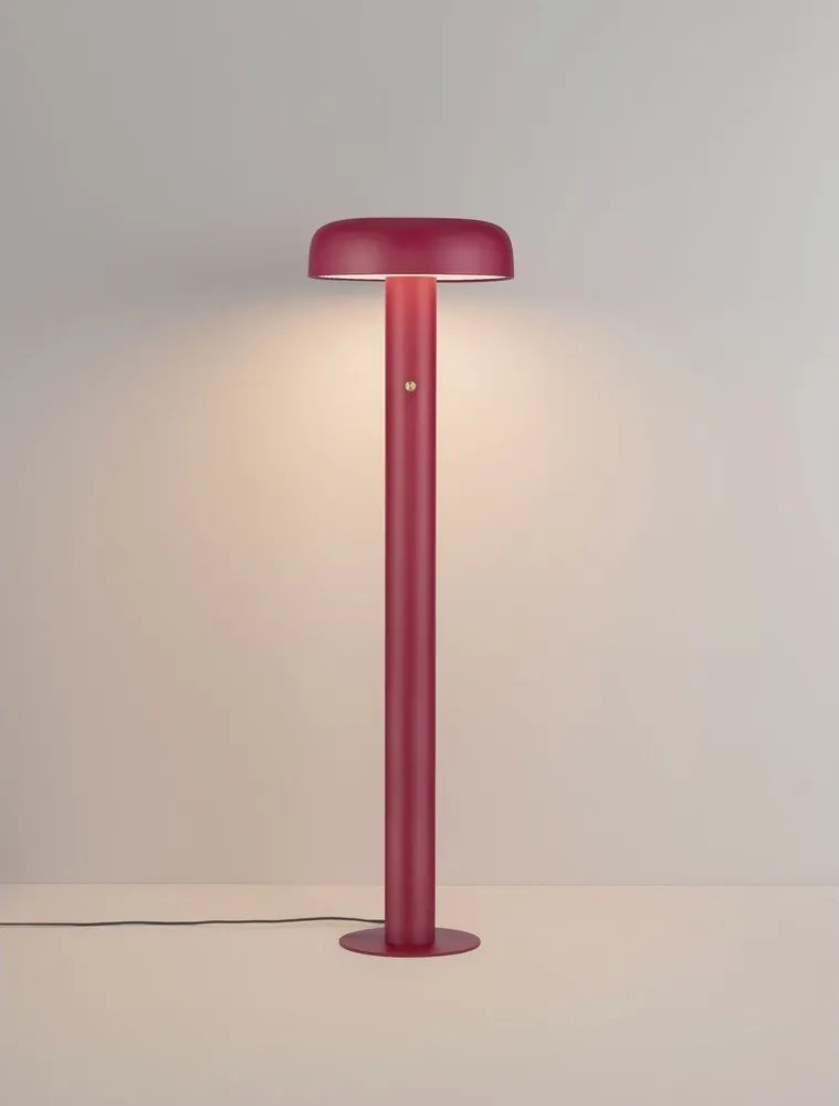 Vínová kovová LED stmívatelná stojací lampa (výška 142 cm) Noelia – Nova Luce