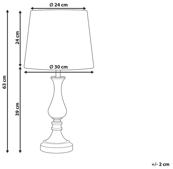 Stolní lampa krémově bílá HODMO Beliani