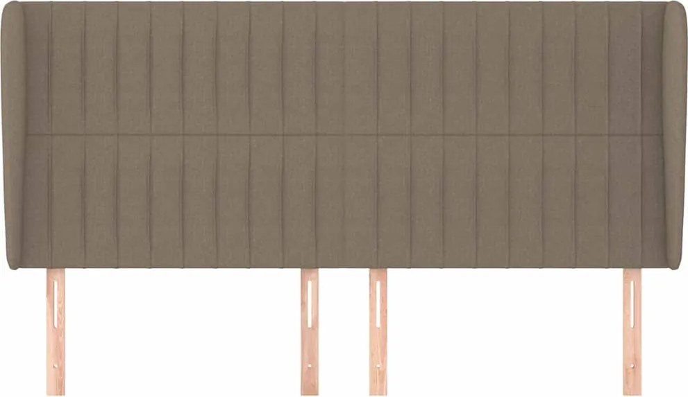 Čelo postele typu ušák taupe 203x23x118/128 cm textil 3118220