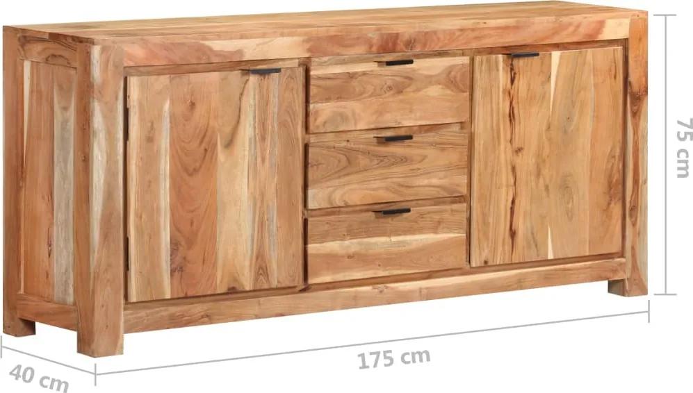 vidaXL Příborník 175 x 40 x 75 cm masivní akáciové dřevo [320397]