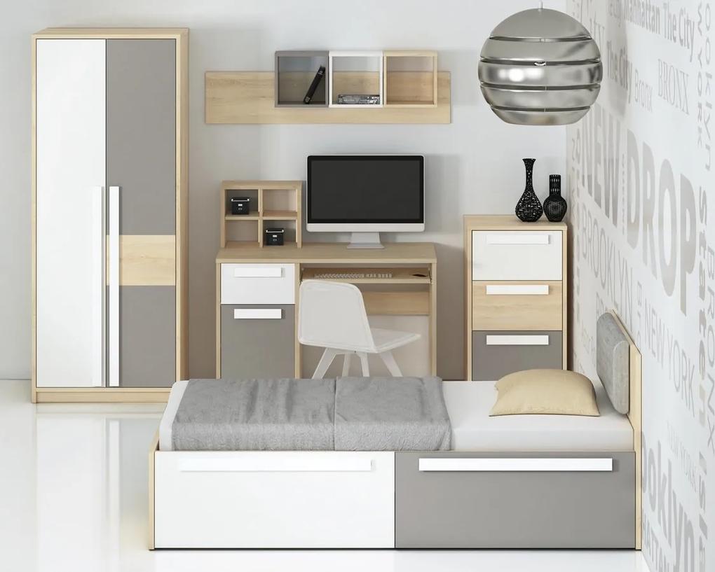 Casarredo - Komfort nábytek Komoda REPENS 11, 3S úzká, buk fjord/bílá/šedá