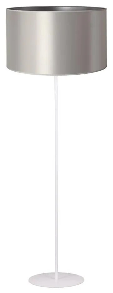 Duolla - Stojací lampa CANNES 1xE27/15W/230V pr. 45 cm stříbrná/bílá 602921