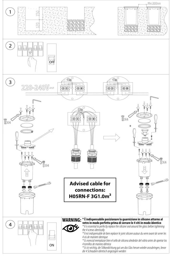 VELAMP Zápustné zahradní svítidlo IS728