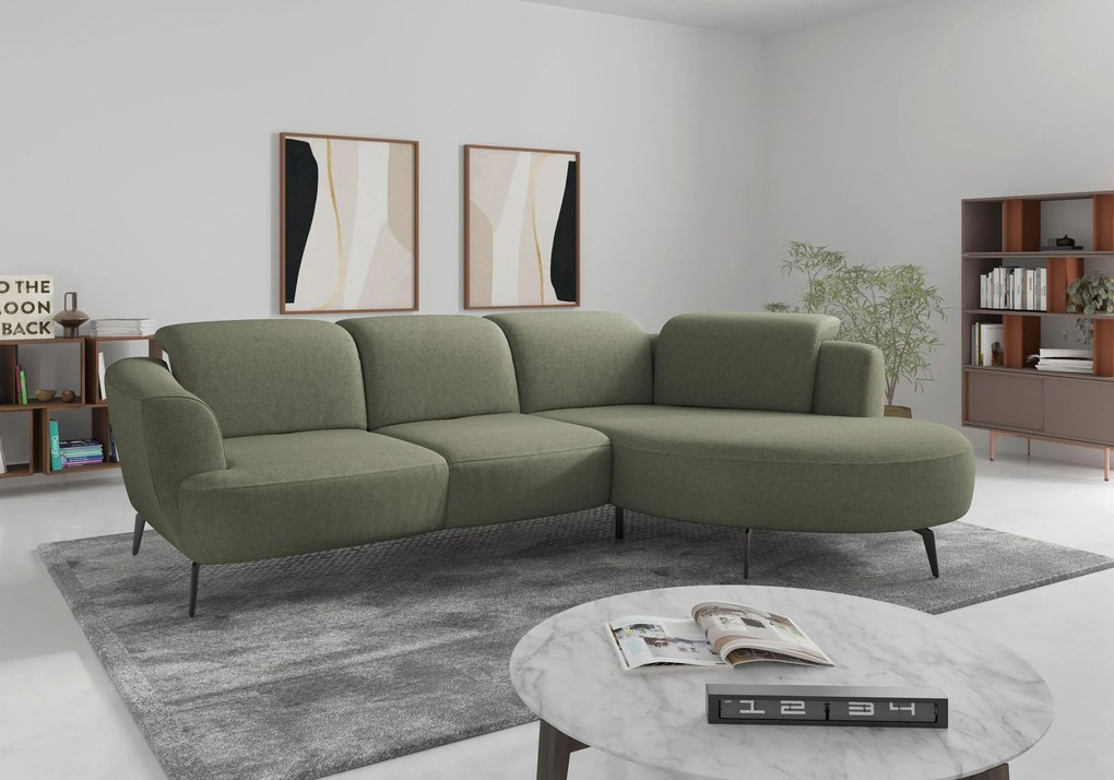 XXXLutz ROHOVÁ SEDAČKA, textil, olivově zelená Sit & More - Sedací soupravy - 000144018540