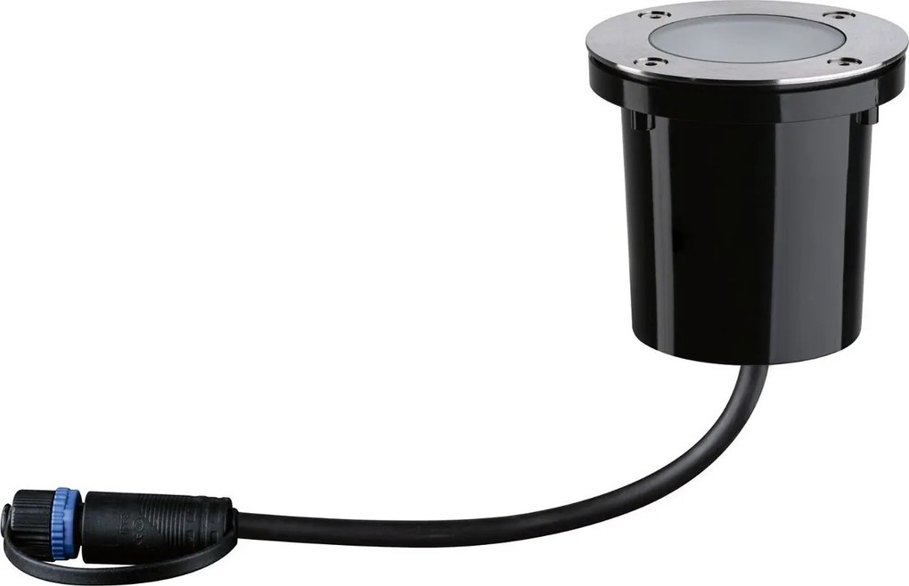P 94588 Plug & Shine LED zemní svítidlo Smart Home Zigbee zlaté světlo spot neláká hmyz IP65 CCT 4,6W černá/ocel - PAULMANN