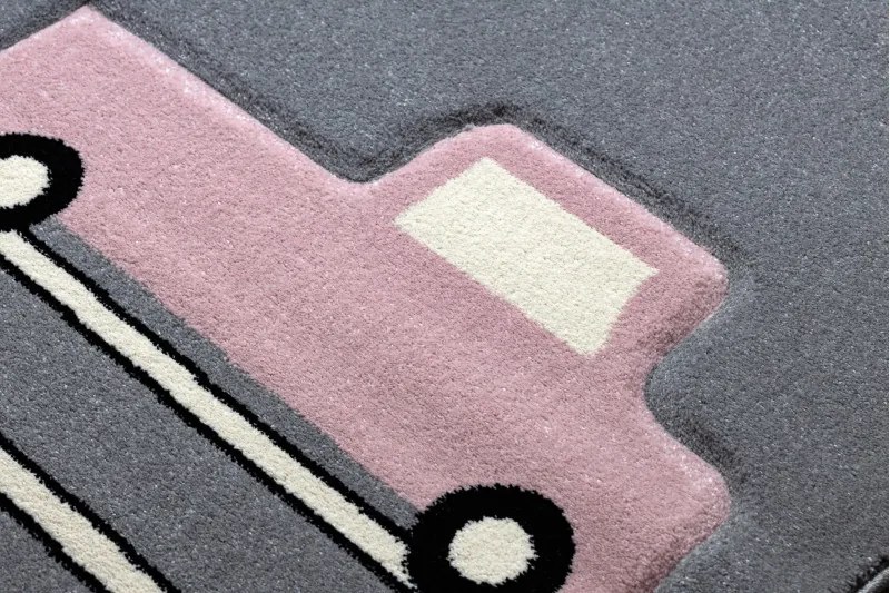Dywany Łuszczów, Dětský kusový koberec Petit Toys cars grey, 140x190, šedá, dětský pokoj