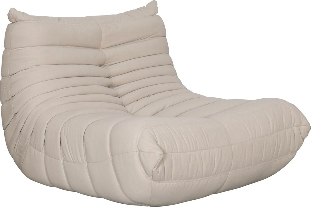 Designové křeslo Nua samet béžové