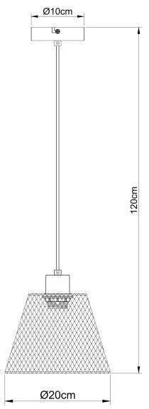 Globo 15646H - Lustr na lanku BAKU 1xE27/40W/230V pr. 20 cm