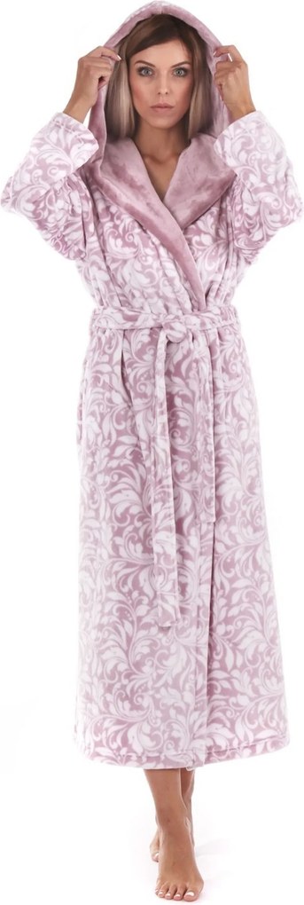 Župan s kapucí Flora mauve mist 39 56 4303 - M