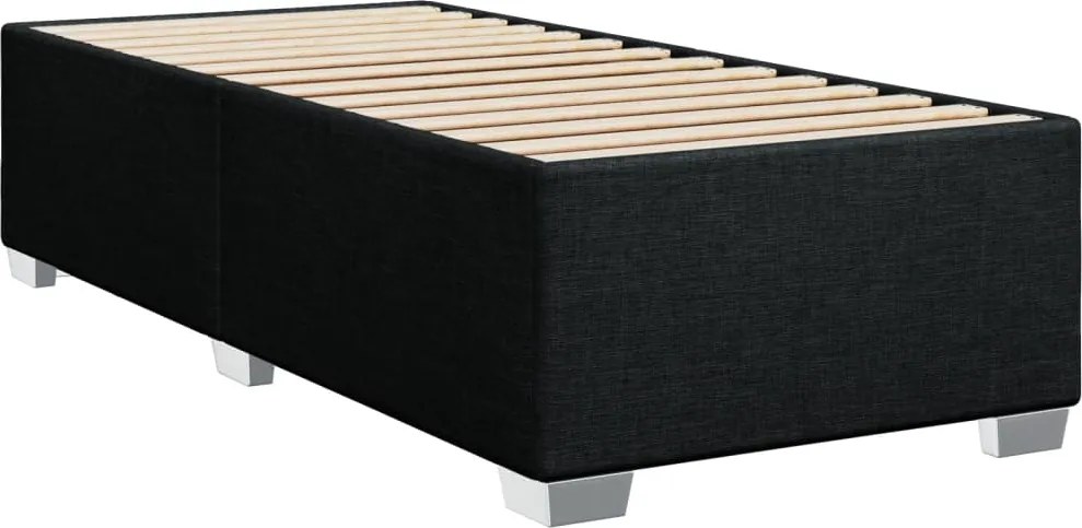 Box spring postel s matrací černá 80 x 200 cm textil 3290317