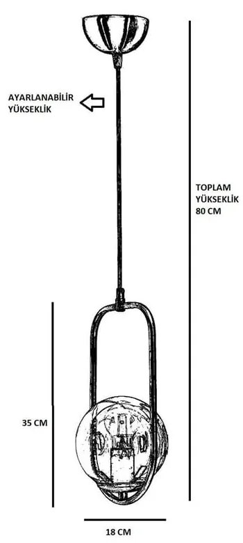 Závěsné svítidlo s kovovým stínidlem ø 18 cm Ahu – Opviq lights