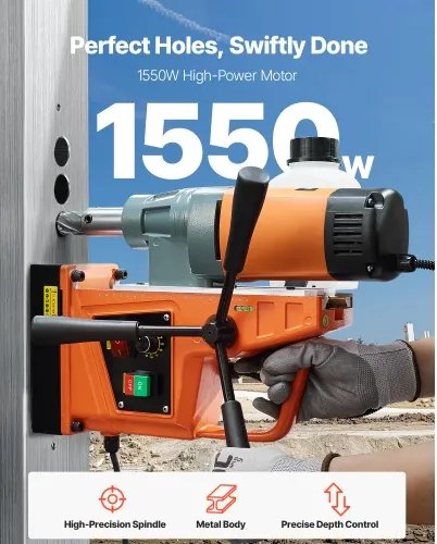 Magnetická vrtačka 1550 W 13000 N Přenosná vrtačka Mag 500RPM