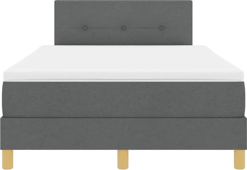Postel s boxspringem s polštářem Tmavě šedá 120 x 190 cm textil 3338903