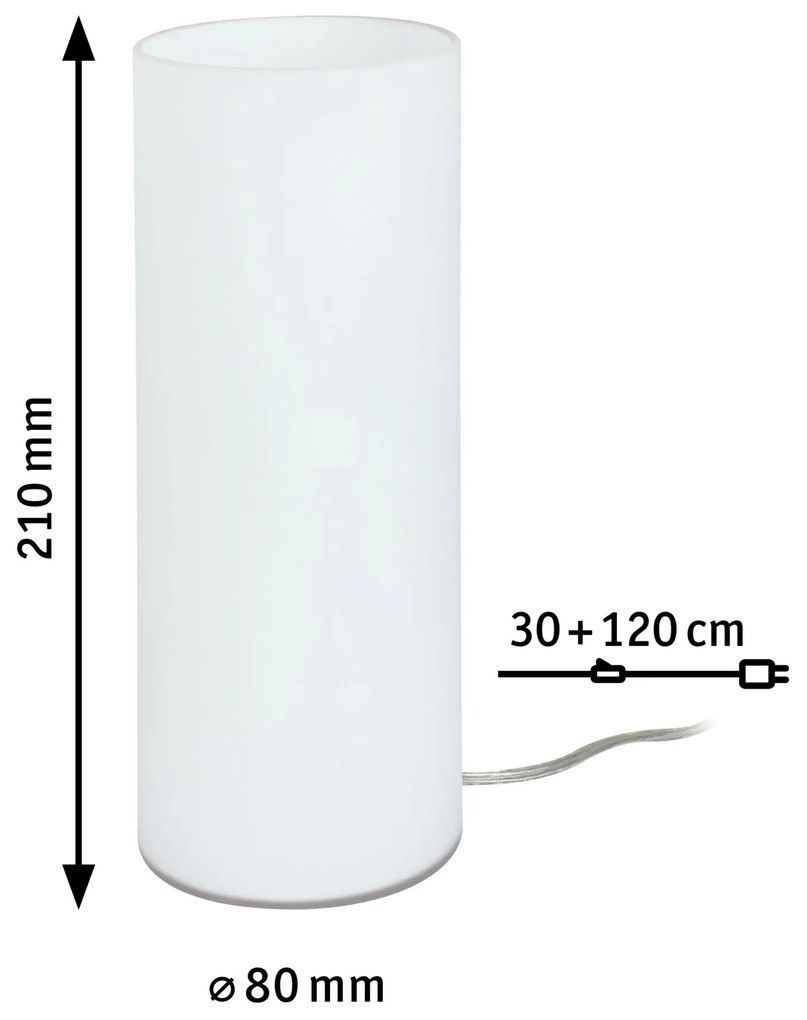 Paulmann 77010 Noora, stolní lampa, 1x40W, bílá, 21cm