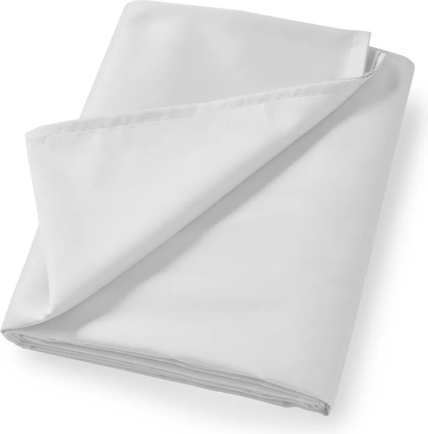 Světle šedé prostěradlo z bavlněného saténu 275x275 cm Cotton Sateen – Bianca