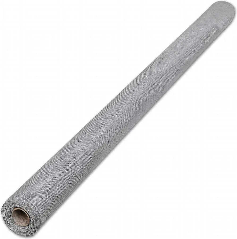 Síť proti hmyzu hliník 100 x 500 cm stříbrná 141157
