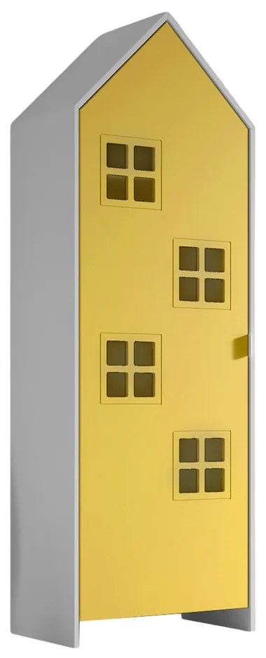 Bílo-žlutá dětská šatní skříň 58x172x37 cm Casami Bruges – Vipack Biano.cz