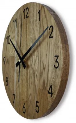 Minimalistické dubové nástěnné hodiny, tichý quartzový pohon, moderní dekorace I SENTOP MAS002-akcia20