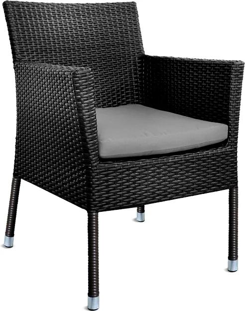 Terassa Life Židle Macao nero Barva polstrování: Tmavě šedé polstrování