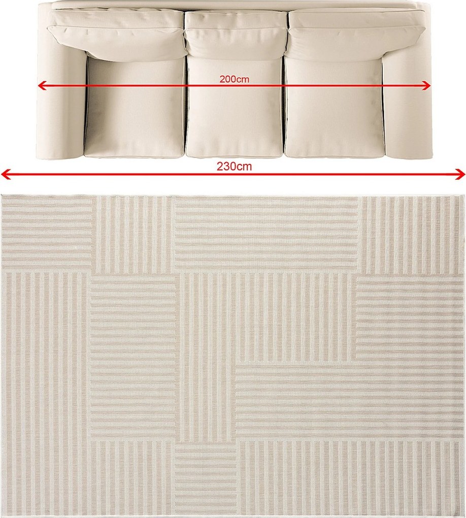 Koberec Mellow Beige I béžový 160x230 cm