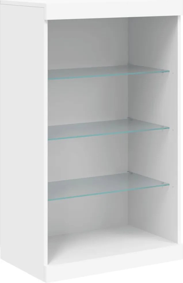 Příborníky s LED osvětlením 3 ks bílé kompozitní dřevo 3209128