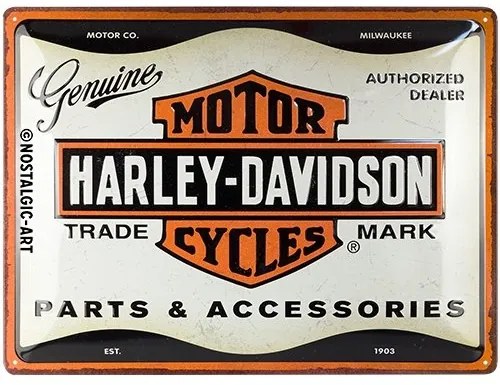 Postershop Plechová cedule: Harley-Davidson - Parts & Accessoires - 40x30 cm