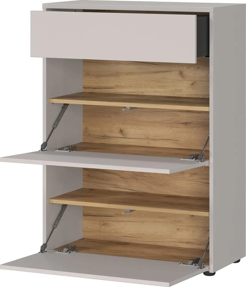 Krémová matná skříňka 70x99x34 cm Binetto – Germania