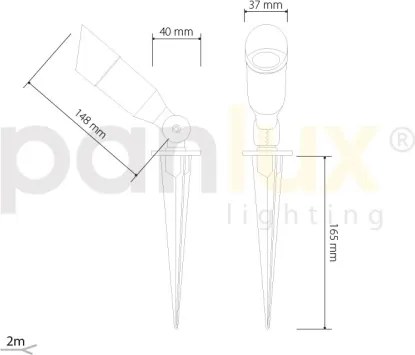 Zahradní svítidlo OKO P studená bílá Panlux OKP-1LED/S
