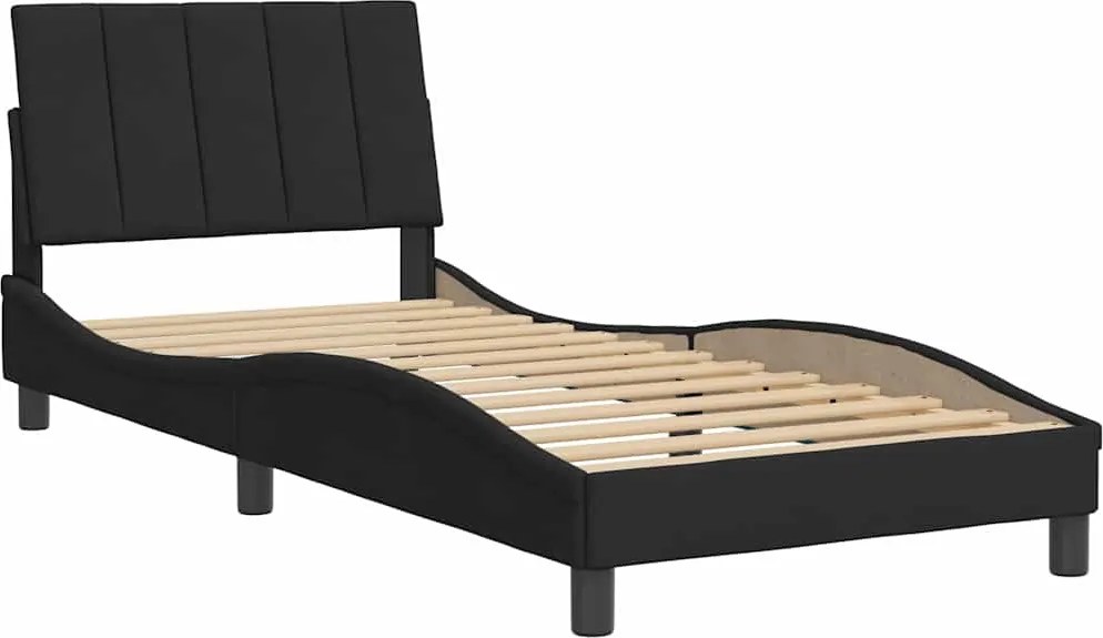 Rám postele bez matrace Hanko černý 90x190 cm samet 3207821
