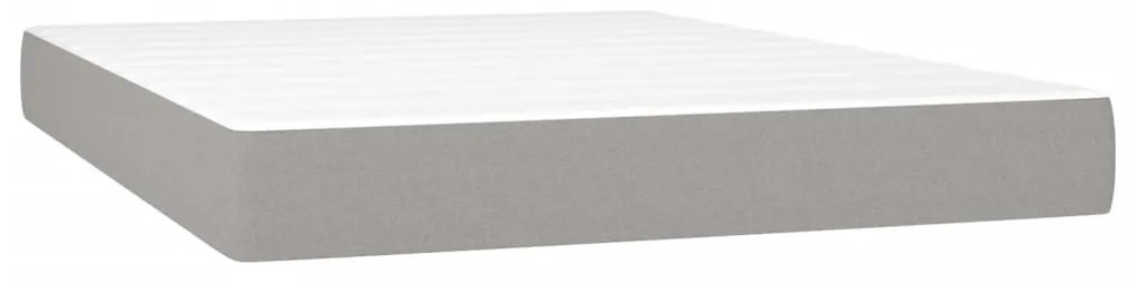 Box spring postel s matrací světle šedá 140 x 200 cm textil,  3144423