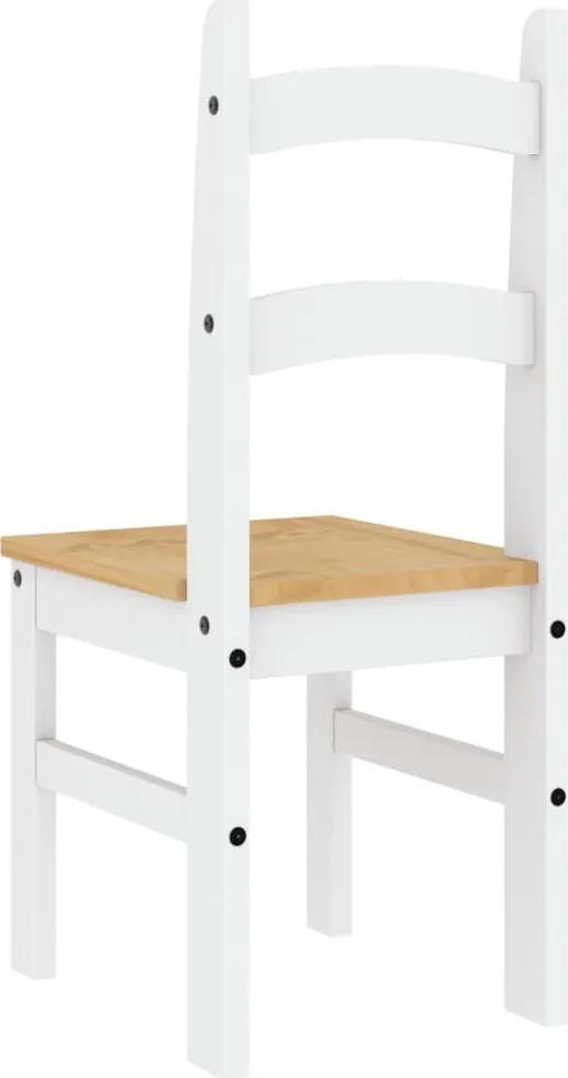 vidaXL Jídelní židle 2 ks 40 x 46 x 99 cm masivní borové dřevo [4005728] Barva: Bílá