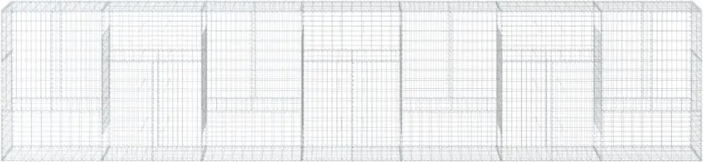 Gabionový koš s víkem 700 x 50 x 150 cm pozinkované železo 3295160