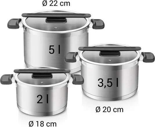TESCOMA Sada nádobí COMPACT, 6 ks