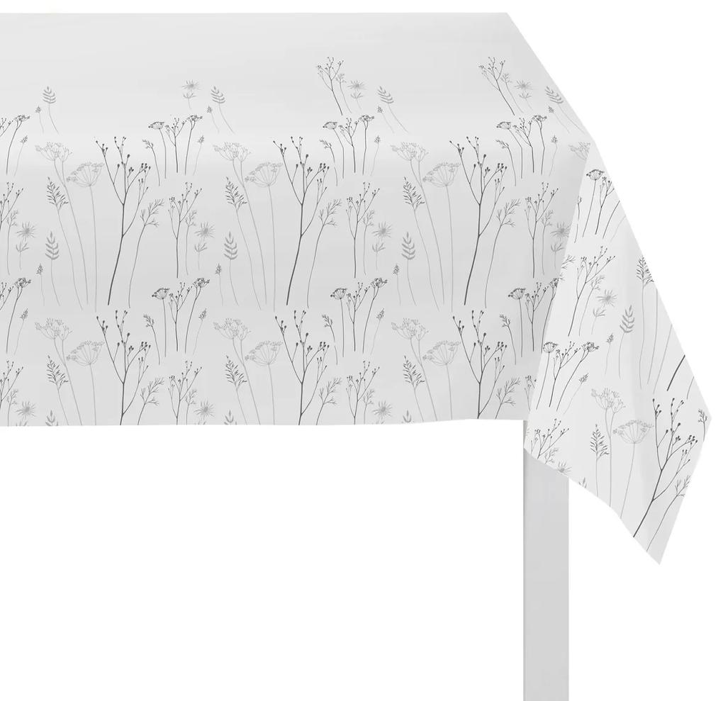 Ubrus s motivem lučních květů, krémový, 130x160 cm,100 % polyester UBR003