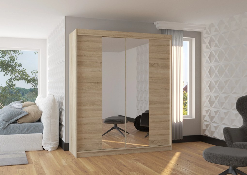 ADRK Furniture Posuvná skříň s zrcadlem BALANCE 180 ADRK-SW-BALA-S-180