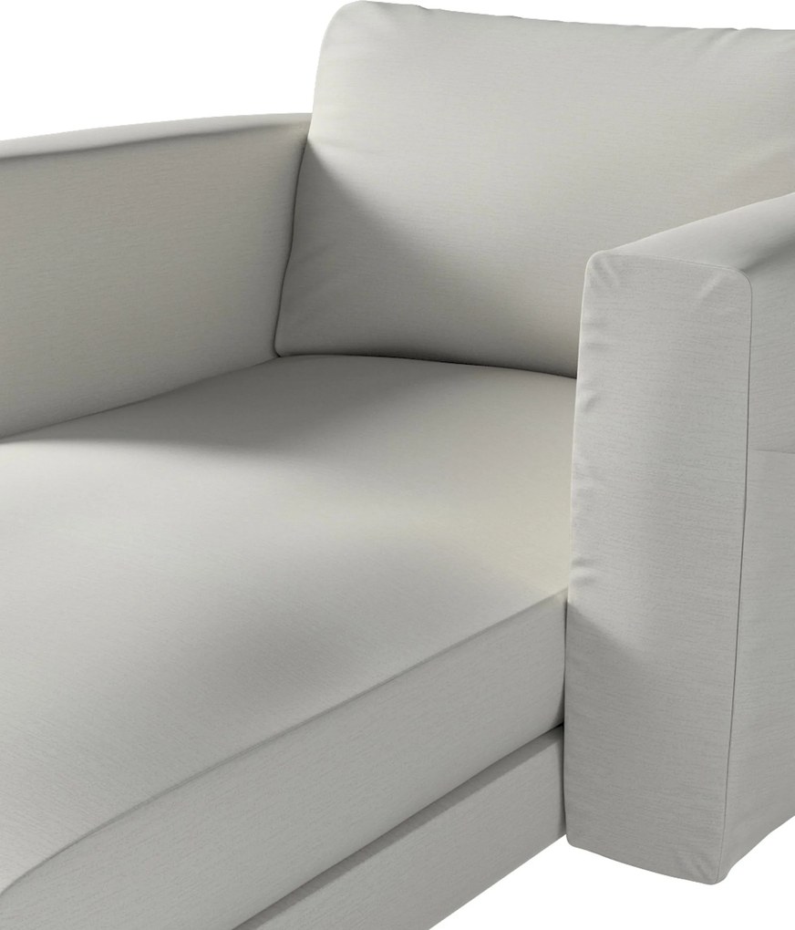 Potah na IKEA Norsborg šezlong s loketními opěrkami barva šedá látka lesklé, pletený vzor, sametová
