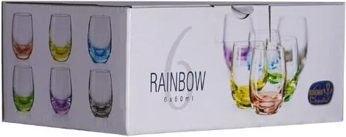 Bohemia Crystal Barevné sklenice na whisky Rainbow 25180/D4662/300ml (